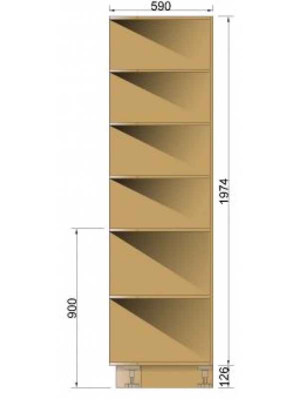 Tall Corner Open Cabinet - Kitset Kitchens